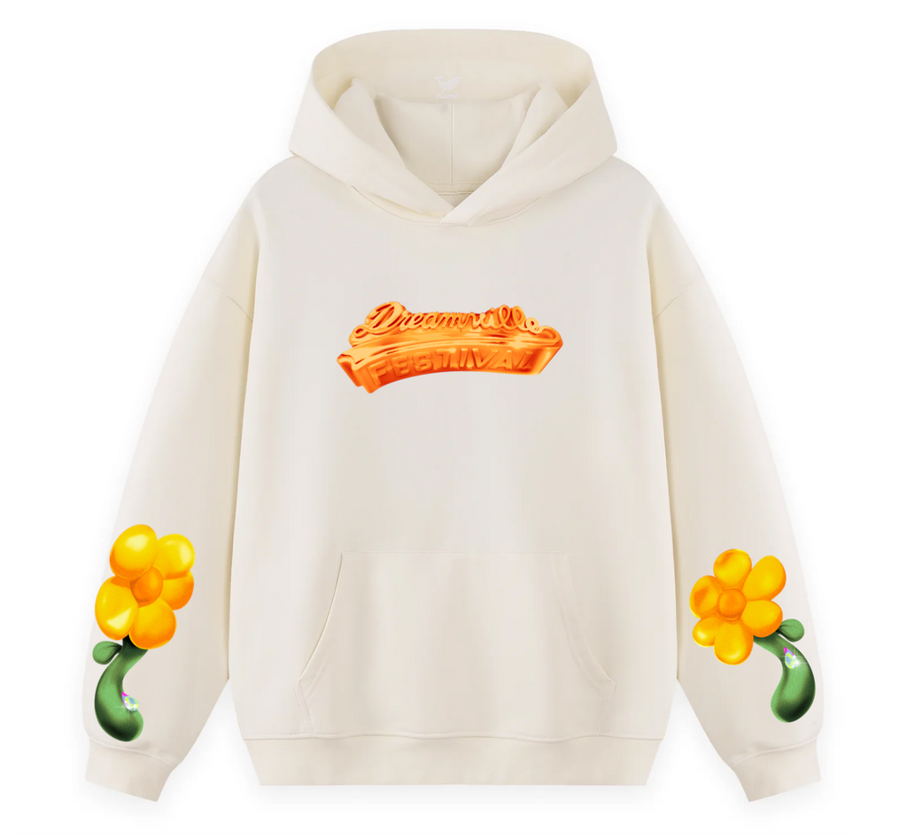 DV Fest 24 Flowers Ivory Lineup PO Hoodie – Dreamville Festival
