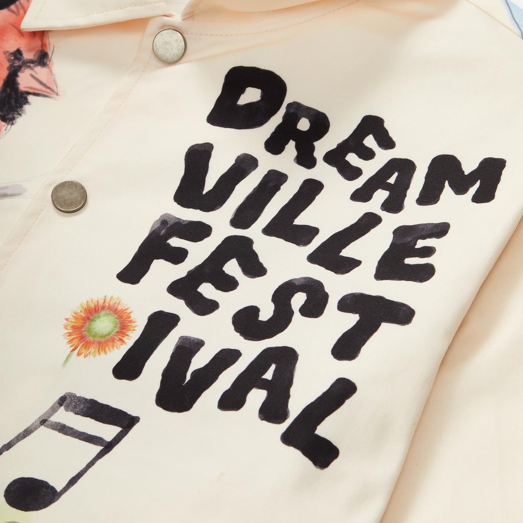 DV Fest Jacket - Watercolor Cream Coaches Jacket – Dreamville Festival