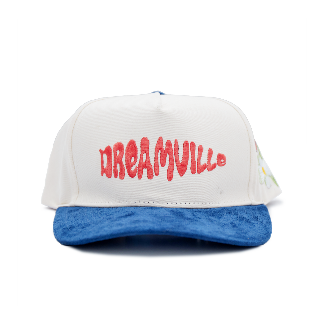 DV Fest Tan/Blue Suede Brim Snapback 5 Panel Hat – Dreamville Festival