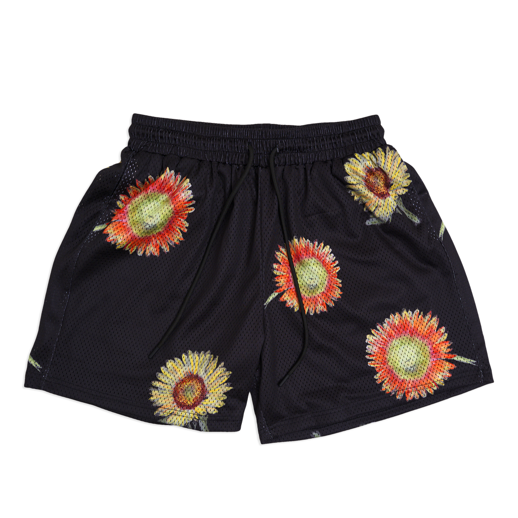 Dv Fest Shorts Flowers Black Mesh Shorts Dreamville Festival